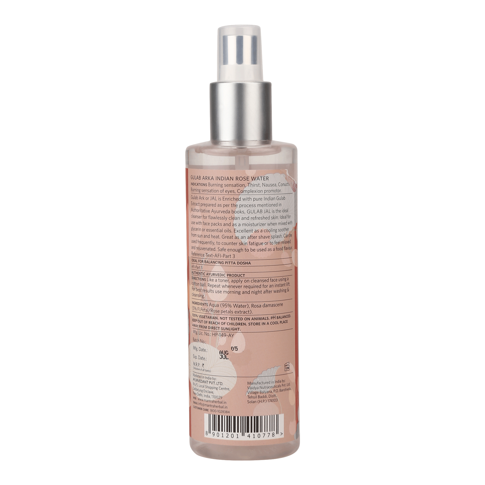 Gulab Arka Rose Water | Best Gulab Jal for Face - Mantra Herbal